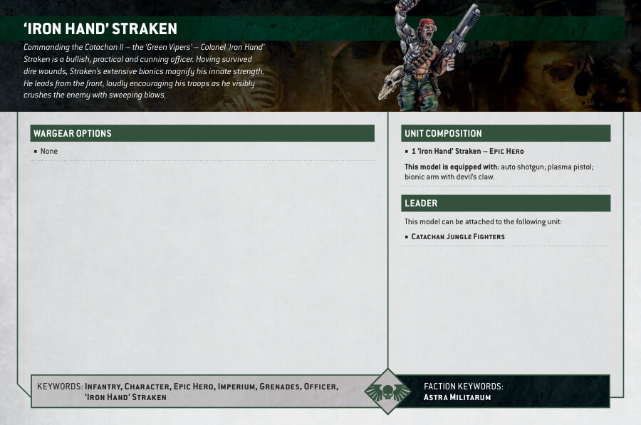 Warhammer 40K Colonel 'Iron Hand' Straken