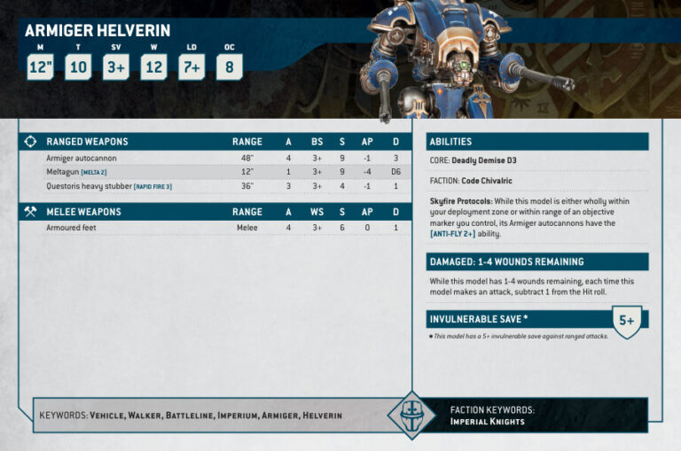 Warhammer 40K Armiger Helverins