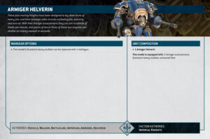 Warhammer 40K Armiger Helverins