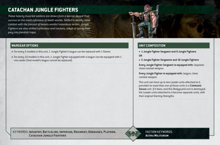 Warhammer 40K Catachan Jungle Fighters