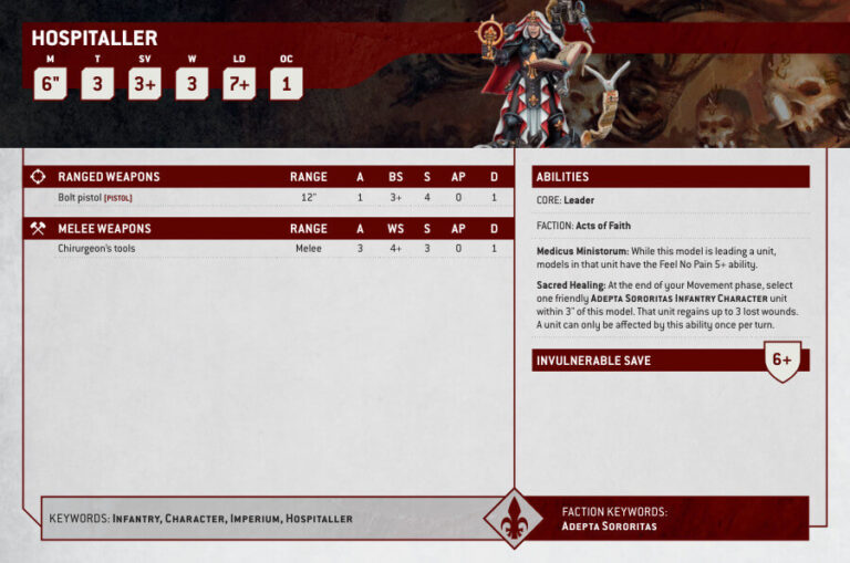 Warhammer 40K Hospitaller