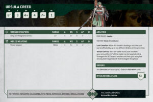Warhammer 40K Lord Castellan Ursula Creed