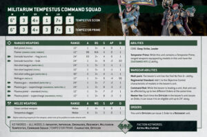Warhammer 40K Militarum Tempestus Scions Command Squad