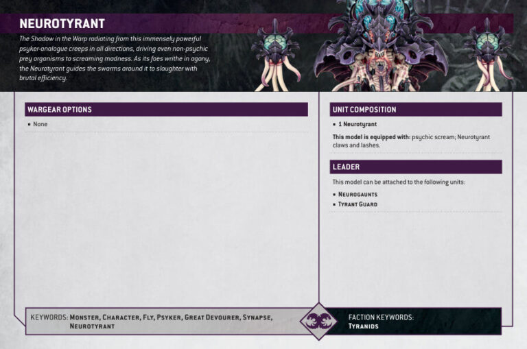 Warhammer 40K Neurotyrant