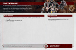 Warhammer 40K Penitent Engines