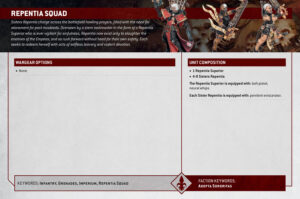 Warhammer 40K Repentia Squad