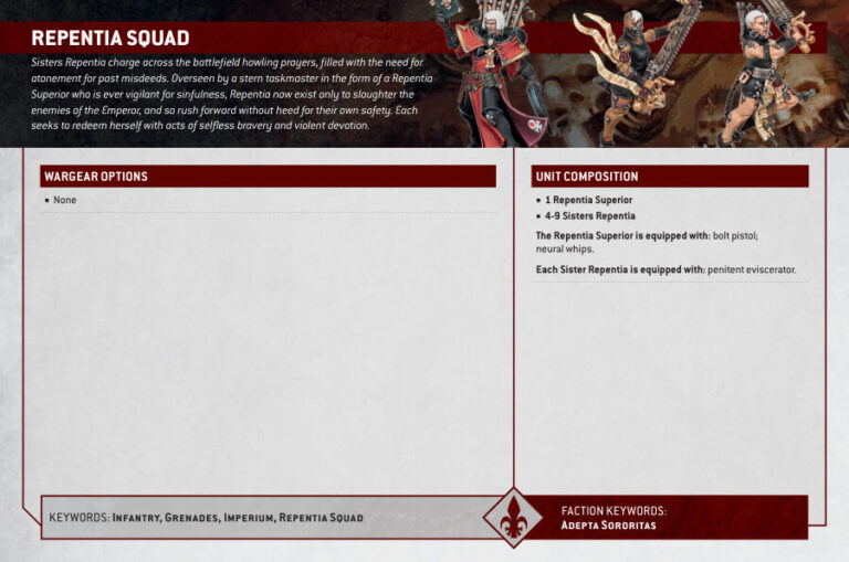 Warhammer 40K Repentia Squad