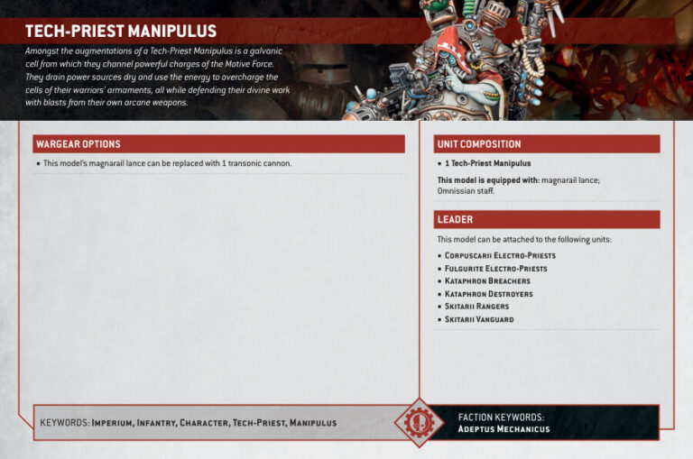 Warhammer 40K Tech-Priest Manipulus