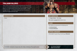 Warhammer 40K Captain-General Trajann Valoris