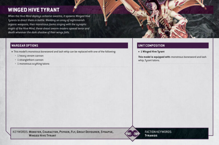 Warhammer 40K Winged Hive Tyrant