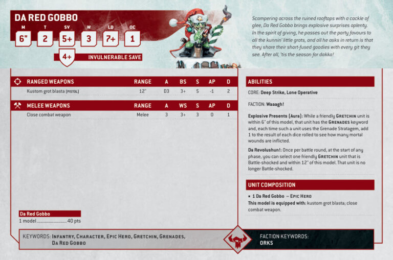 Warhammer 40K Da Red Gobbo